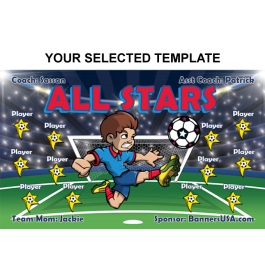 All Stars Soccer 13oz Vinyl Team Banner E-Z Order