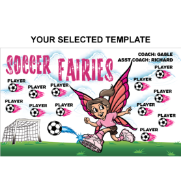 Soccer Fairies Soccer 13oz Vinyl Team Banner E-Z Order