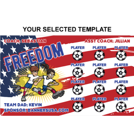 Freedom Soccer 13oz Vinyl Team Banner E-Z Order