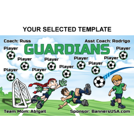 Guardians Soccer 13oz Vinyl Team Banner E-Z Order