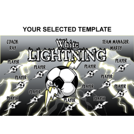 White Lightning Soccer 13oz Vinyl Team Banner E-Z Order