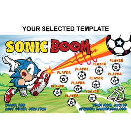 Sonic Boom Soccer Vinyl Team Banner E-Z Order