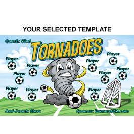 Tornadoes Soccer 13oz Vinyl Team Banner E-Z Order