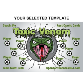 Toxic Venom Soccer 13oz Vinyl Team Banner E-Z Order