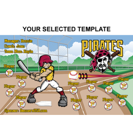 Pirates Baseball 13oz Vinyl Team Banner E-Z Order