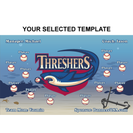 Threshers Baseball 13oz Vinyl Team Banner E-Z Order