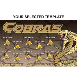 Cobras Softball 13oz Vinyl Team Banner E-Z Order