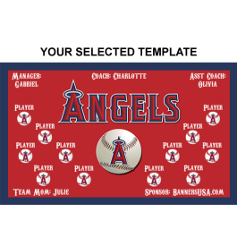 Angels Major League 13oz Vinyl Team Banner E-Z Order