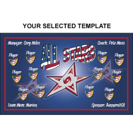 All Stars 13oz Vinyl Team Banner E-Z Order